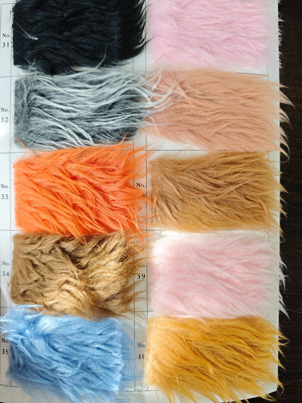 [Color Swatches] - [3CM Flow Fur] Long Pile Faux Fur – Furlab Supply